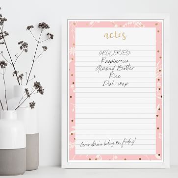Ditsy Flowers Notepad Dry Erase Board | West Elm