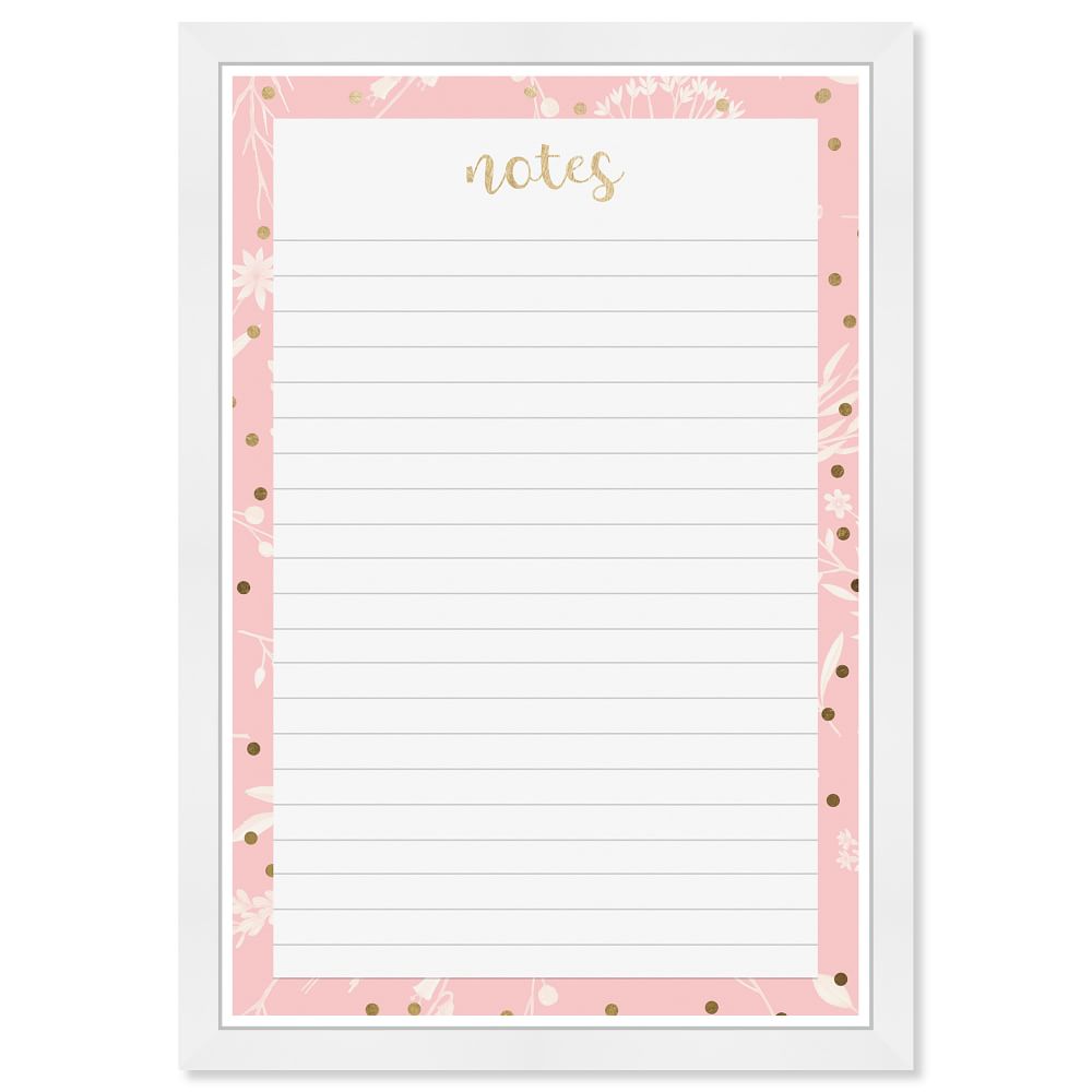 Ditsy Flowers Notepad Dry Erase Board | West Elm