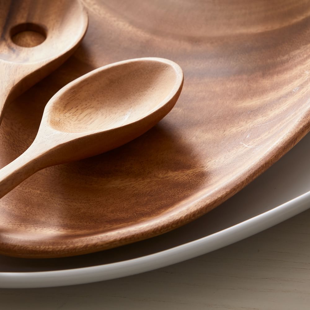 Organic Shaped Wood Serving Utensils (Set of 2) | West Elm