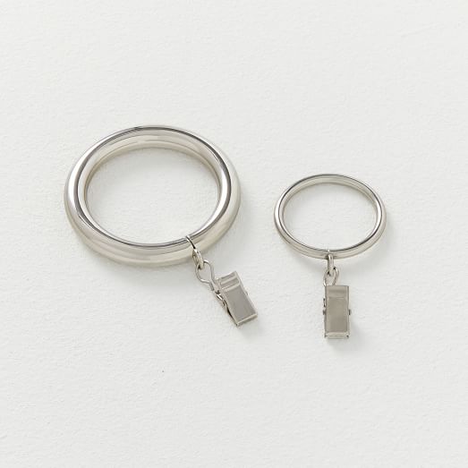 Round Metal Curtain Rings (Set Of 7) - Antique Brass | West Elm