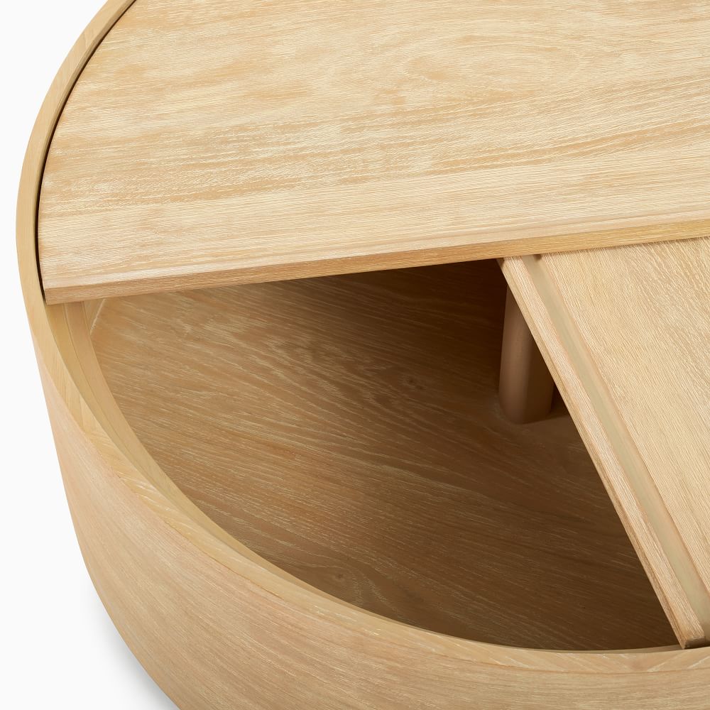 Volume Round Storage Drum Coffee Table (36") | West Elm