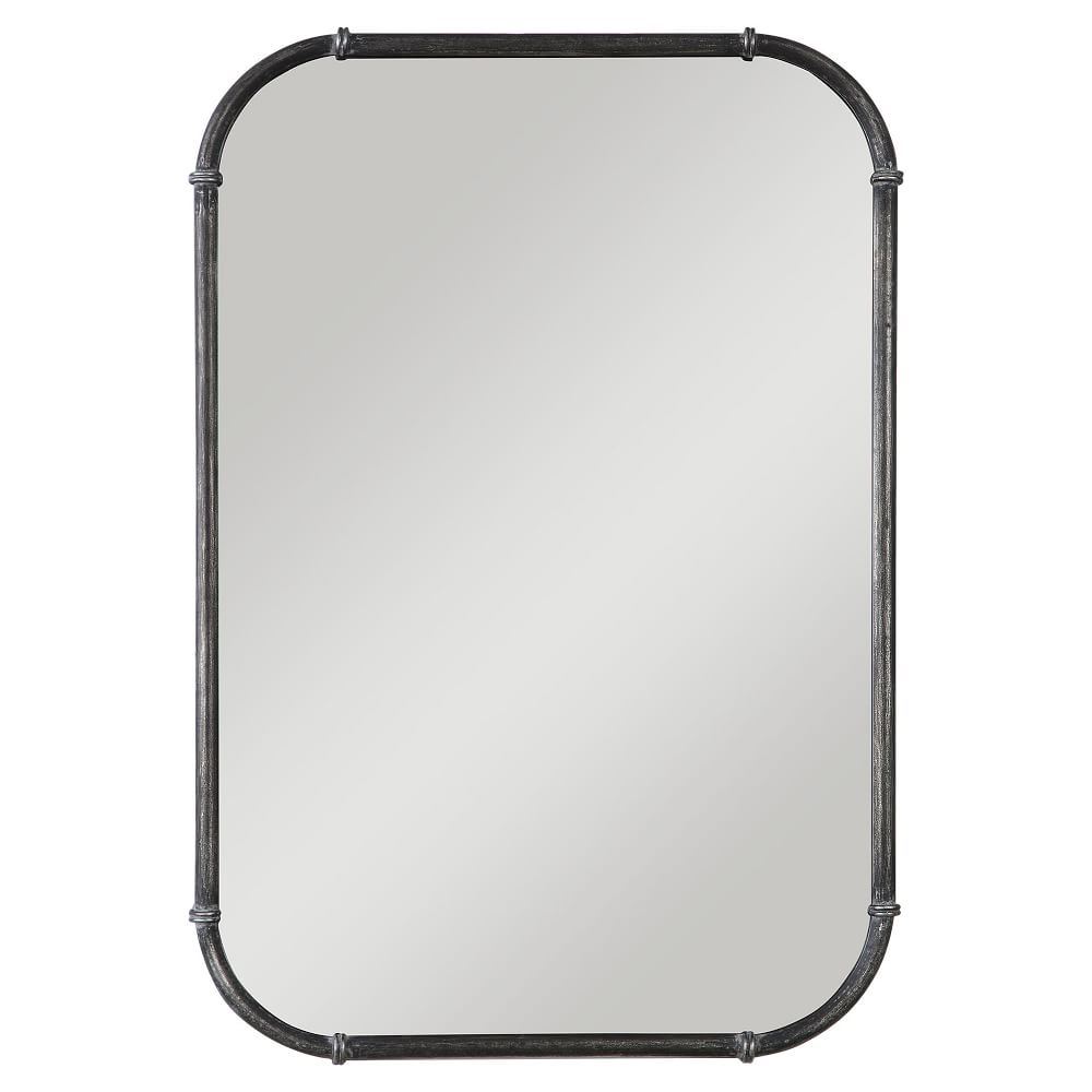 Industrial Pipe Mirror - 24.25"W x 36.5"H | West Elm