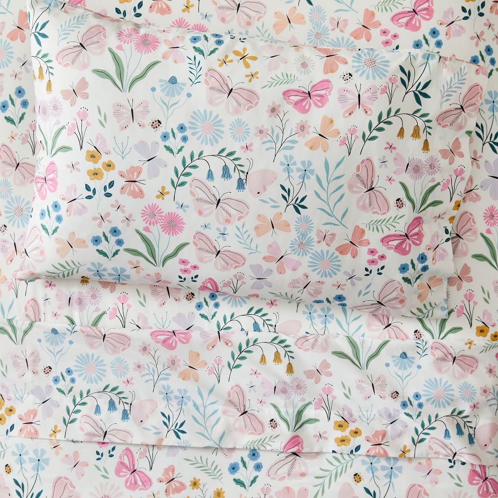 Wildflower Butterfly Sheet Set | West Elm