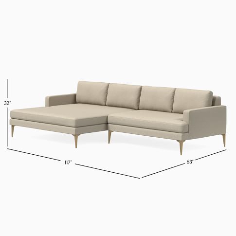 Andes Double Wide Chaise Sectional | Sofa With Chaise | West Elm