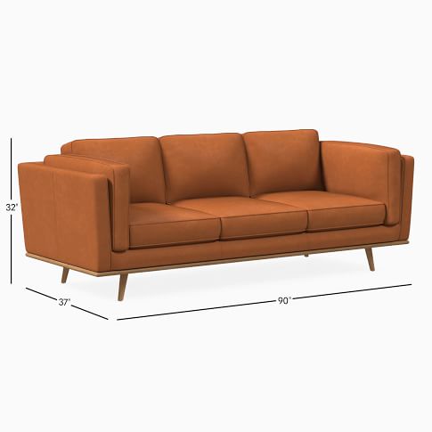 Zander Leather Sofa (90") | West Elm