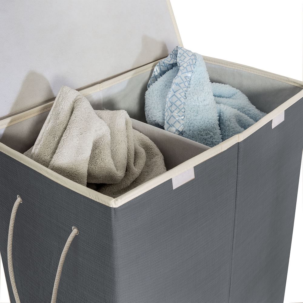 Dual Compartment Sorting Hamper | West Elm