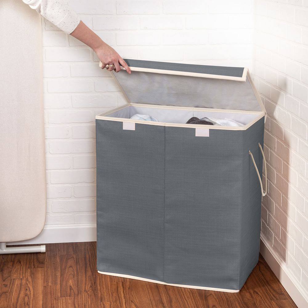Dual Compartment Sorting Hamper | West Elm