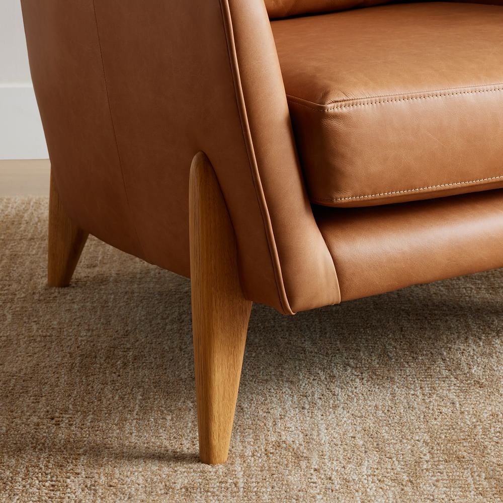 Delray Leather Chair | West Elm