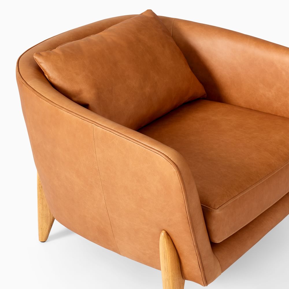 Delray Leather Chair | West Elm