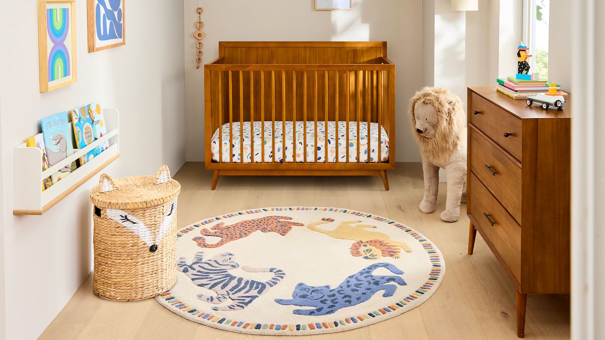 Mid-Century Safari Nursery Rug | West Elm