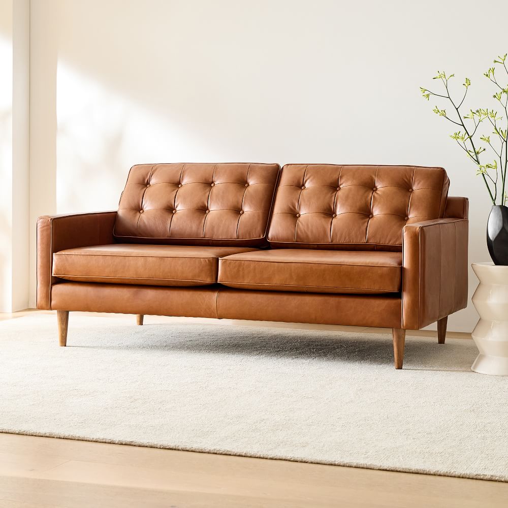 Drake Leather Sofa (76"–91") | West Elm