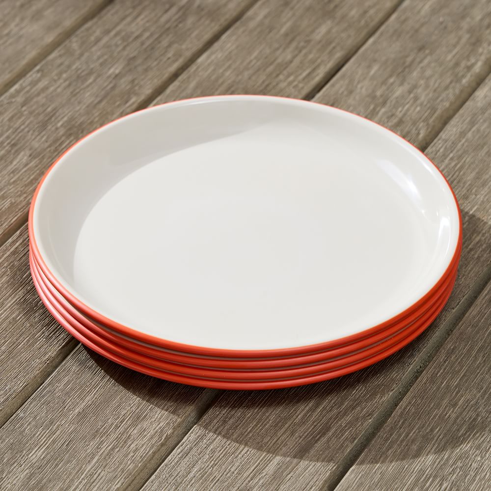 Flared Pop-Tone Melamine Dinner Plate Sets | West Elm