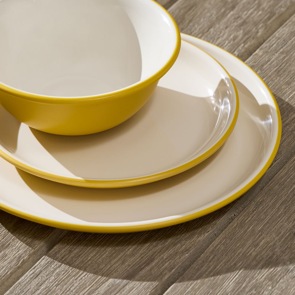 Flared Pop-Tone Melamine Dinner Plate Sets | West Elm