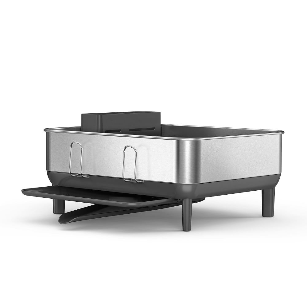 simplehuman Kitchen Compact Steel Frame Dish Rack | West Elm