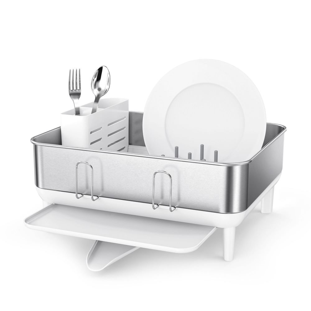 simplehuman Kitchen Compact Steel Frame Dish Rack | West Elm