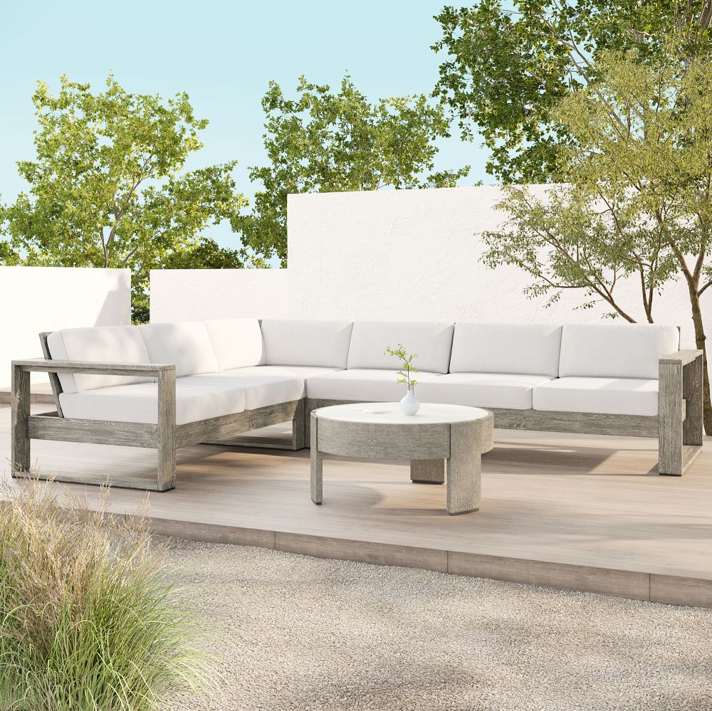 Portside Outdoor 4-Piece L-Shaped Sectional (125") | West Elm