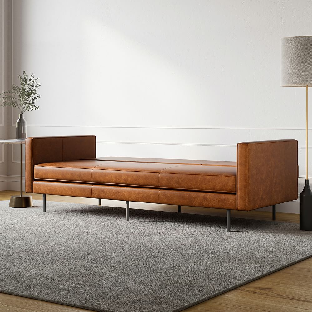 Axel Full Leather Futon (82.5") | West Elm