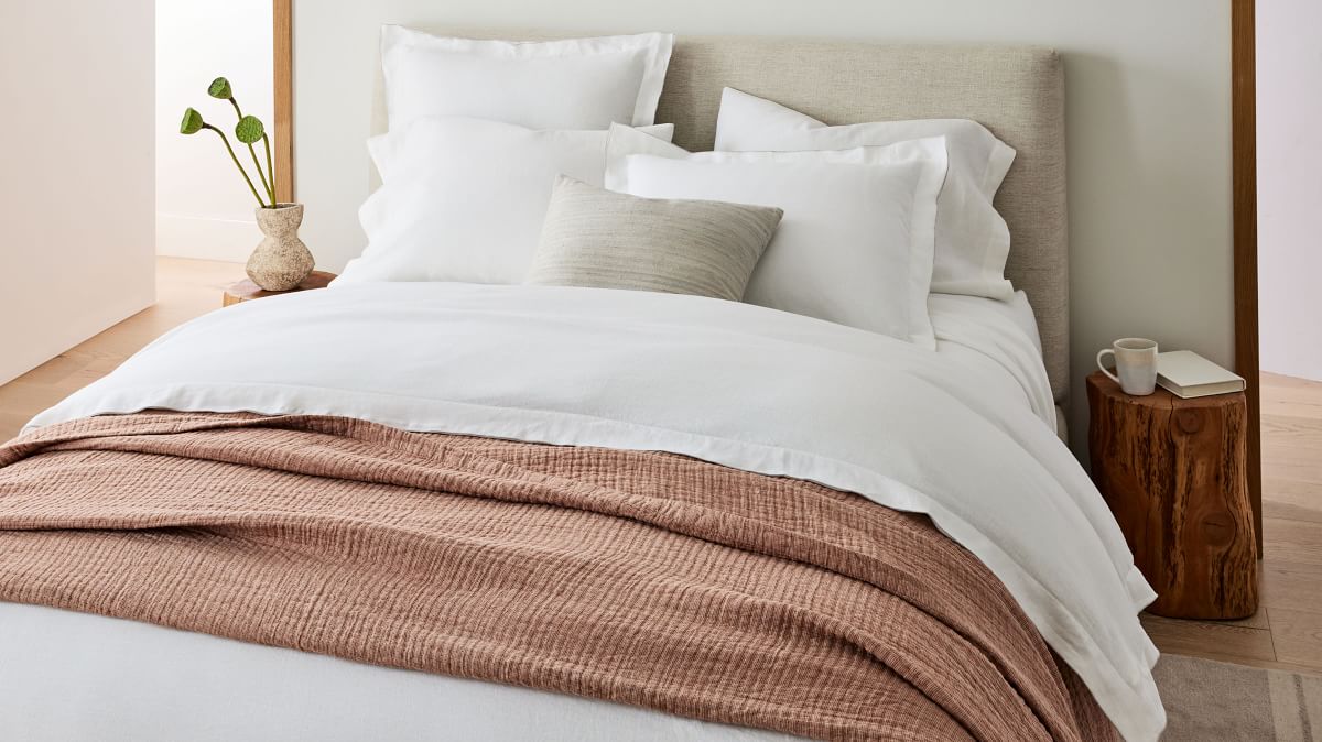 European Flax Linen Blanket | West Elm
