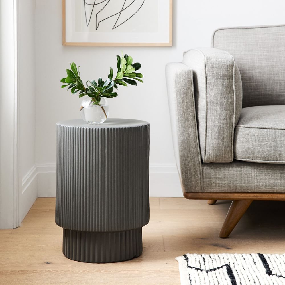 Fluted Side Table (13"–16") | West Elm