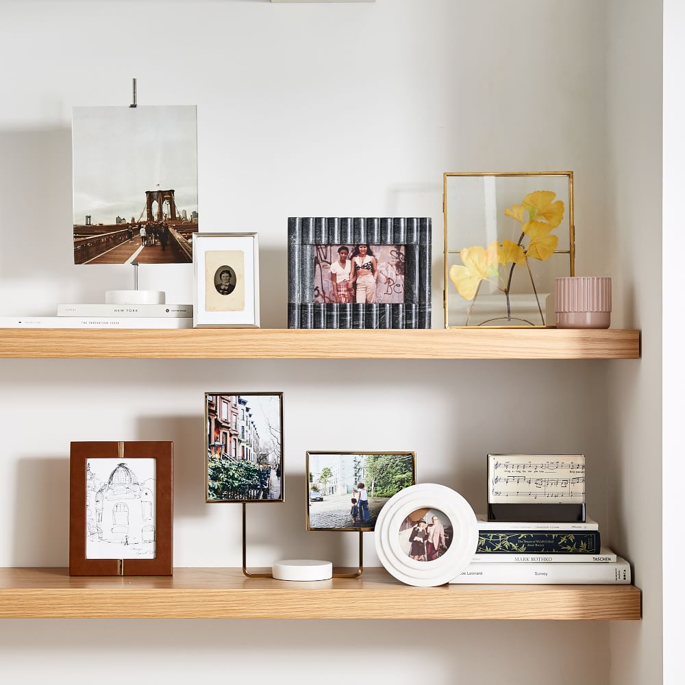 Textured White Marble Frames | West Elm