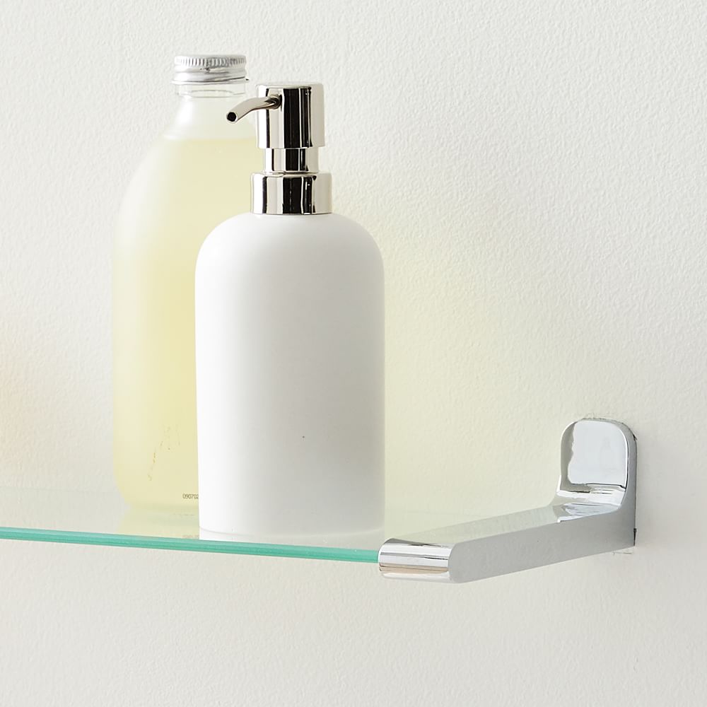 Mid-Century Contour Glass Shelves | West Elm