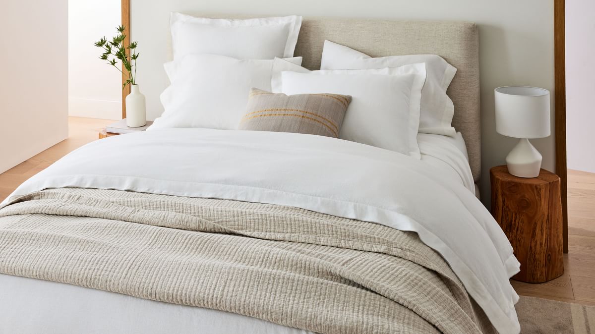European Flax Linen Blanket | West Elm
