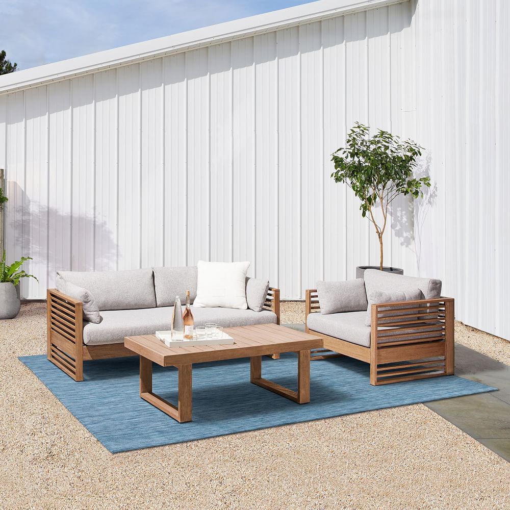 Textured Monochrome Outdoor Rug | West Elm