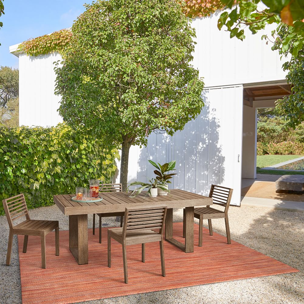 Textured Monochrome Outdoor Rug | West Elm