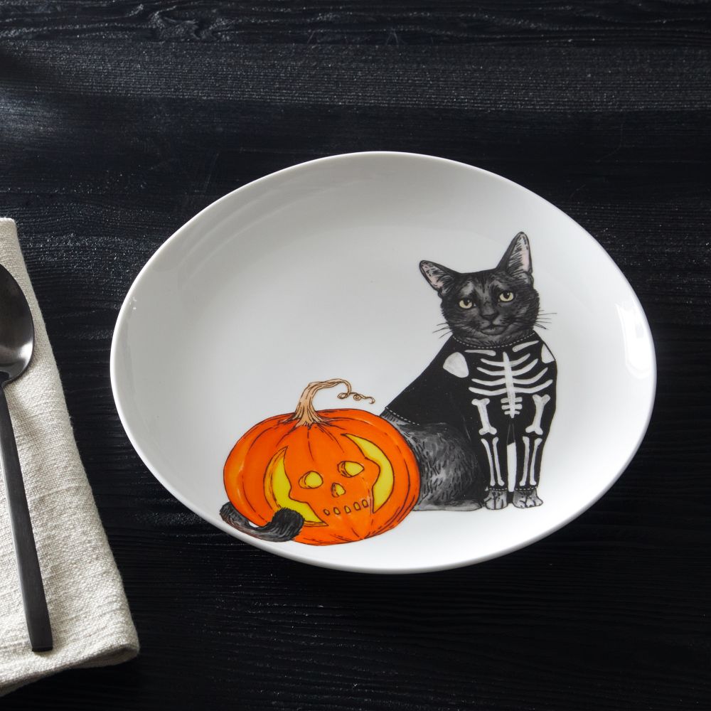 Dapper Animal Halloween Salad Plates | West Elm