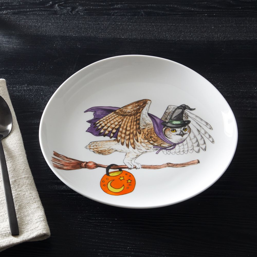 Dapper Animal Halloween Salad Plates | West Elm