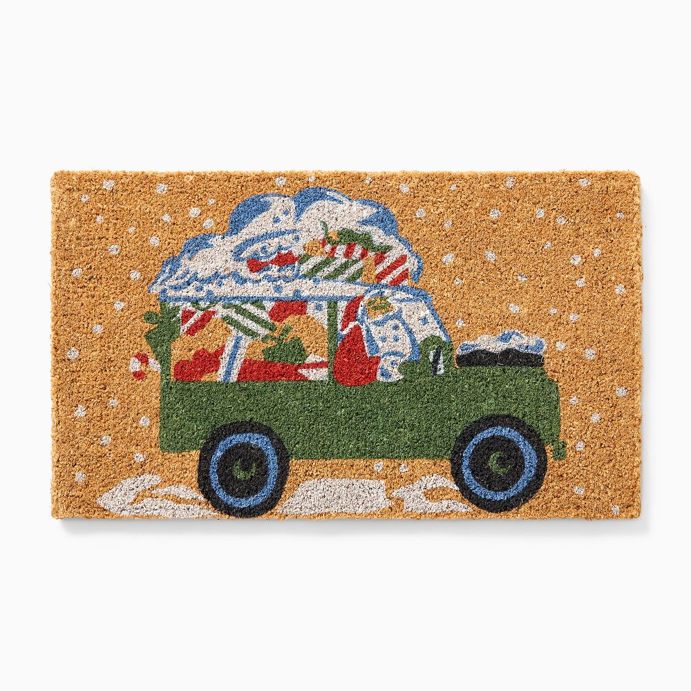 Santa's Land Rover Doormat | West Elm