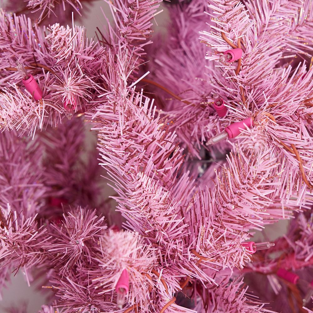 Pink Tinsel Christmas Tree | West Elm