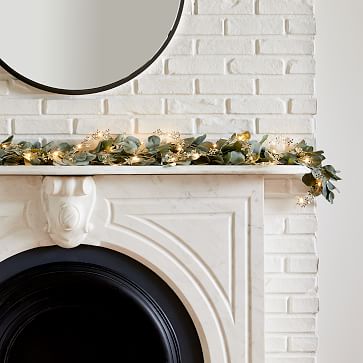 LED Metal Leaf Garland | West Elm