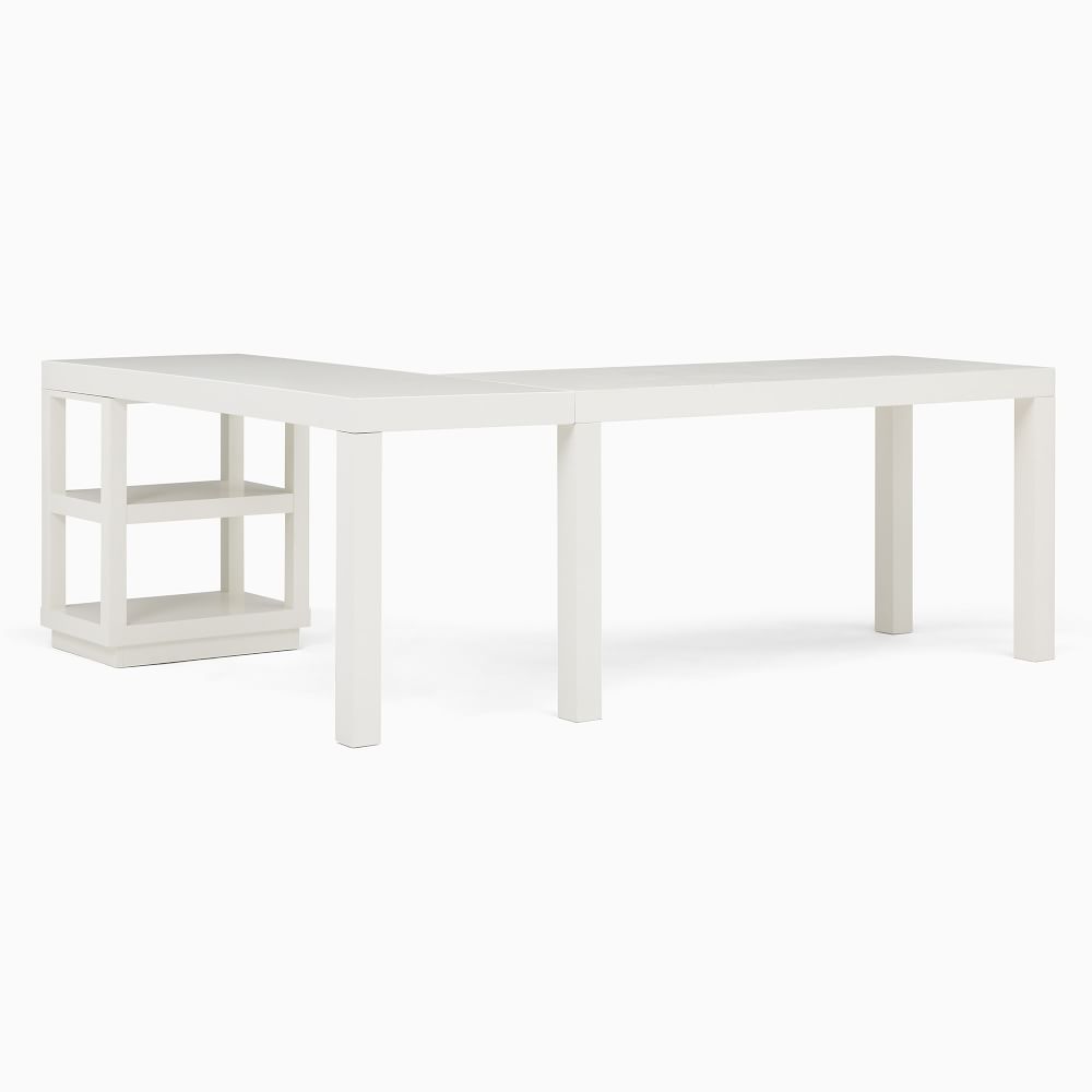 Parsons L-Shaped Desk & Open Storage Set | West Elm