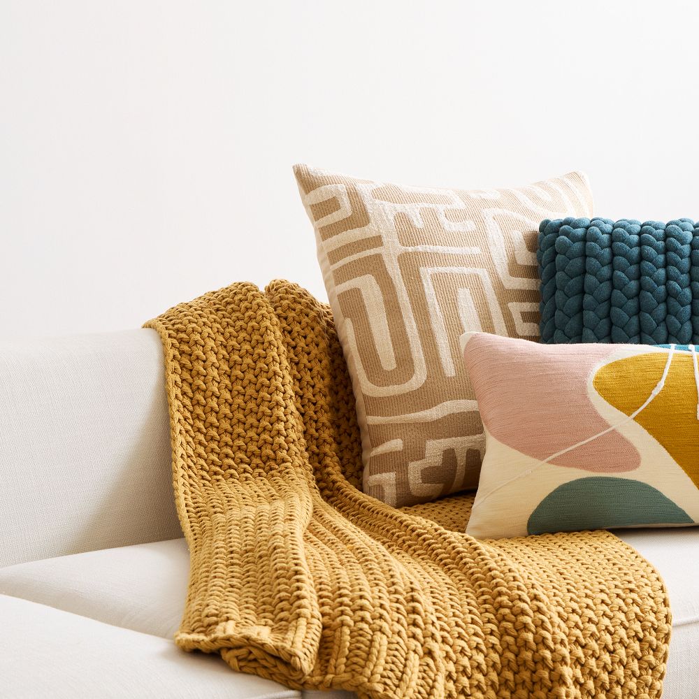 Chunky Cotton Knit Throw | West Elm