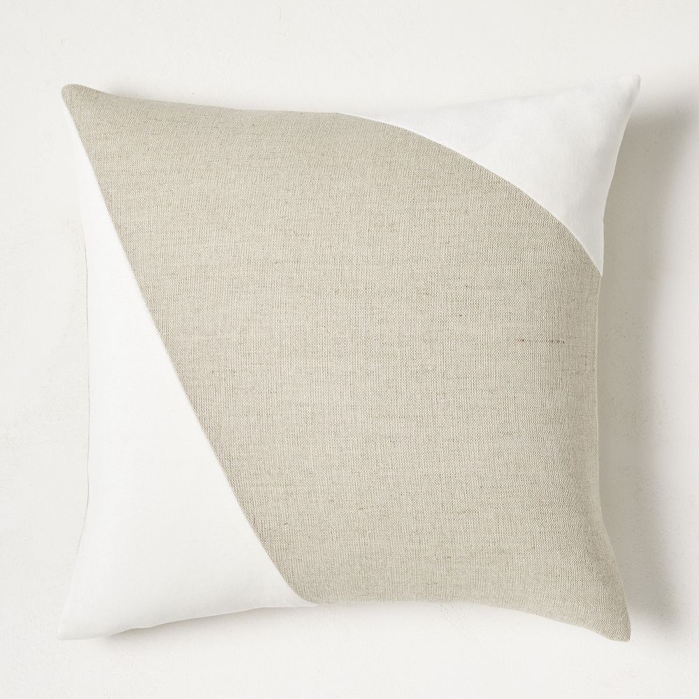 Cotton Linen & Velvet Corners Pillow Cover | West Elm