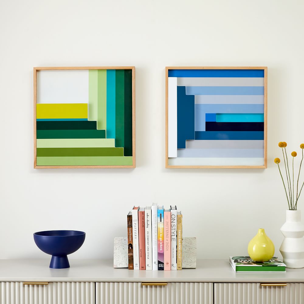 Colourblock Lacquer Square Dimensional Wall Art by Margo Selby | West Elm