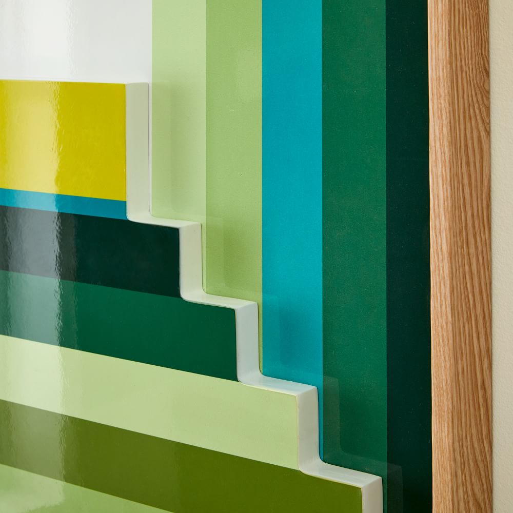 Colorblock Lacquer Square Dimensional Wall Art by Margo Selby | West Elm