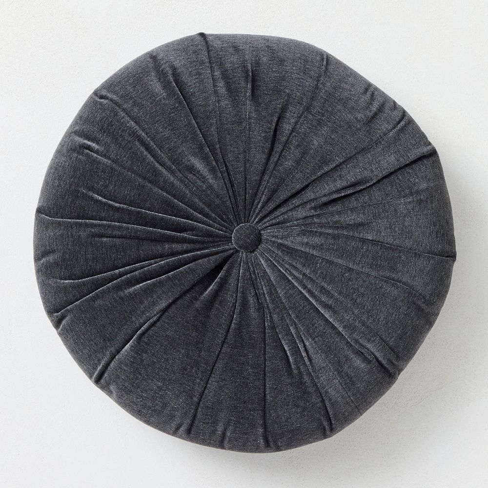 Classic Velvet Tufted Round Pillow | West Elm