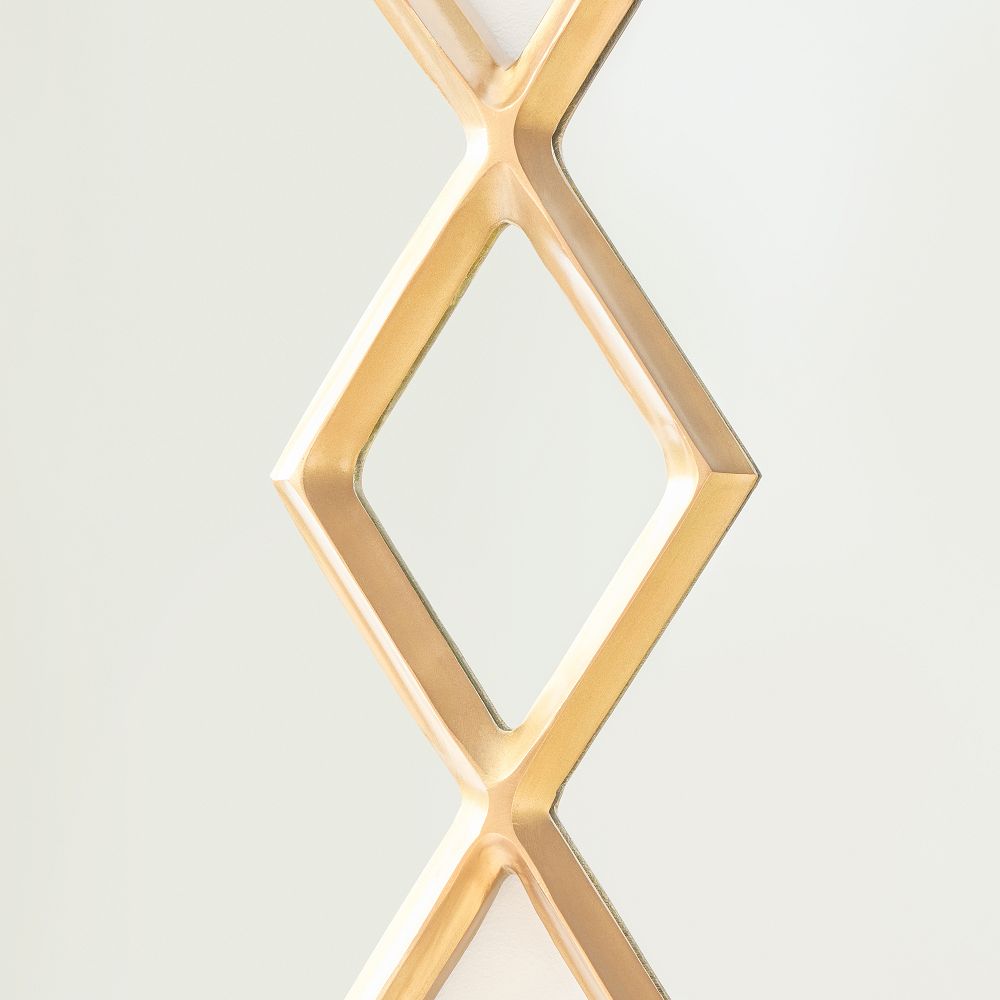 Overlapping Diamonds Metal Wall Mirror - 54"W x 36"H | West Elm