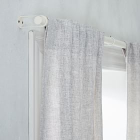 Simple Metal Curtain Rod - White | West Elm
