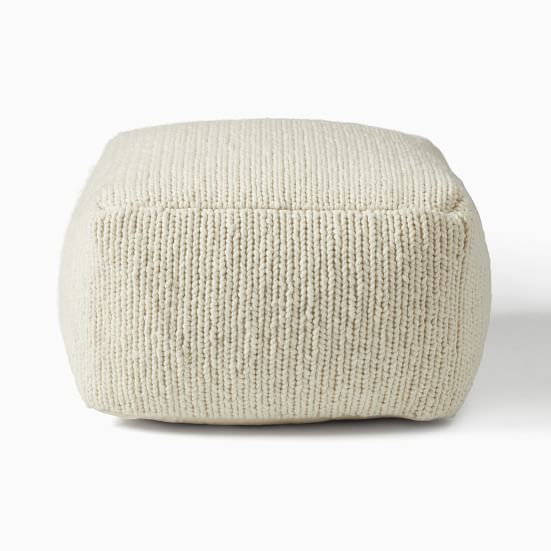 Wool Mini Twist Pouf | West Elm