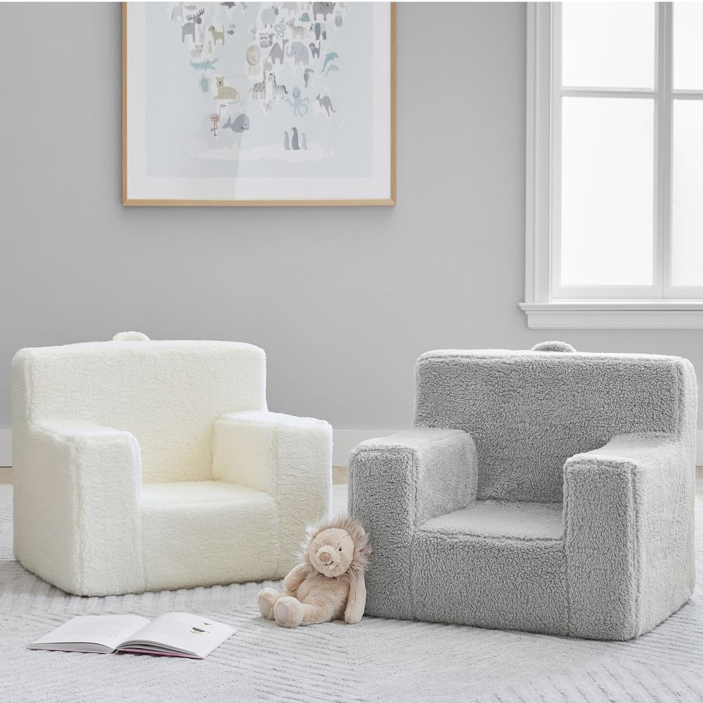 Modern Anywhere Chair® - Cozy Shearling | West Elm