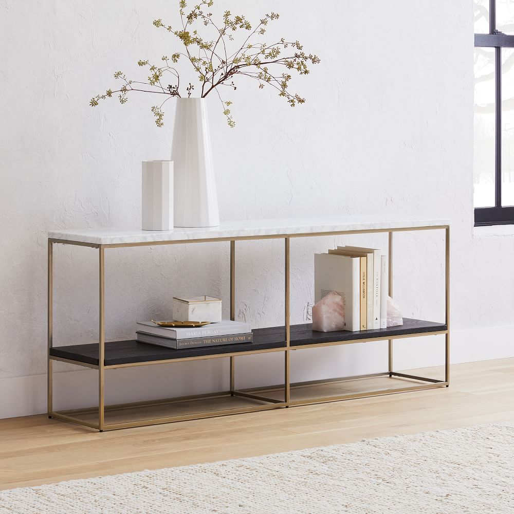 Streamline Bookshelf - Marble | West Elm