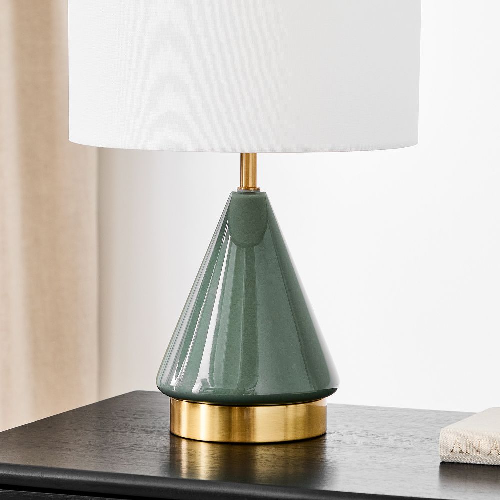 Metalized Glass USB Table Lamp (20") | West Elm