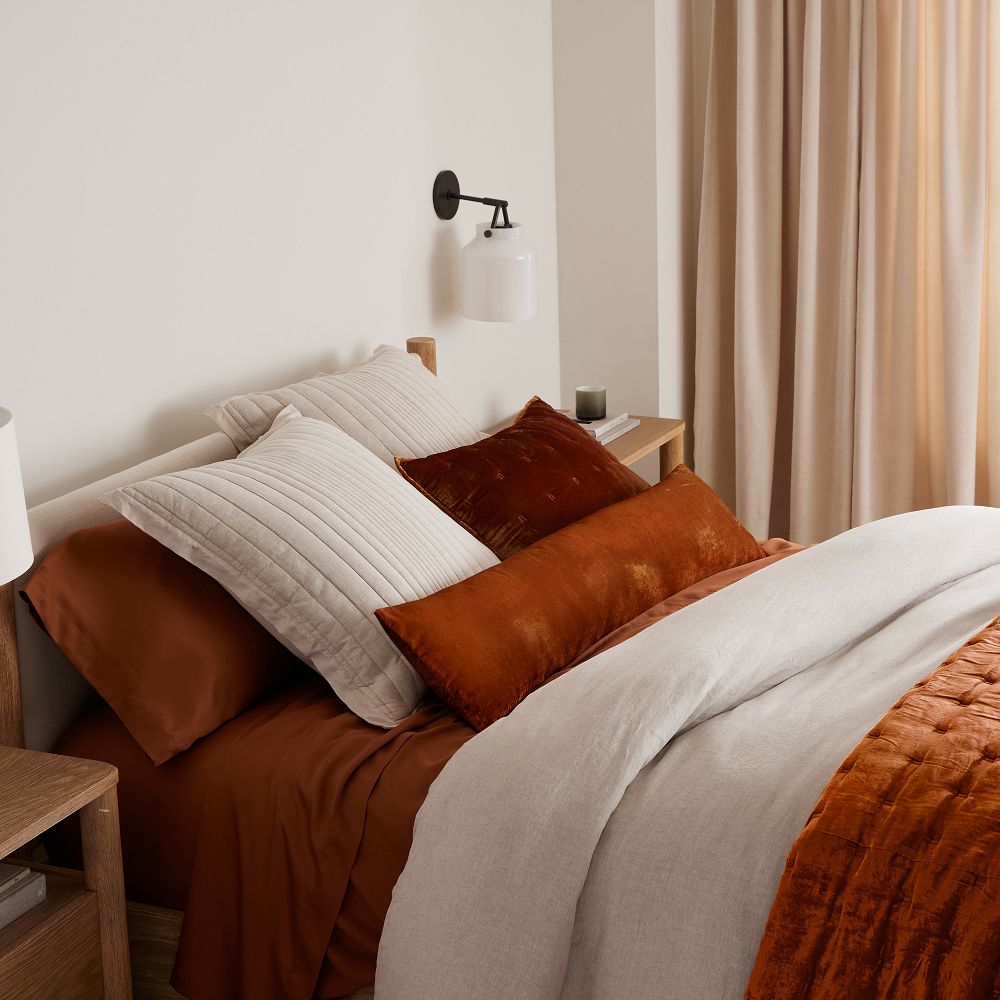 Lush Velvet Tack Stitch Quilt & Shams | West Elm