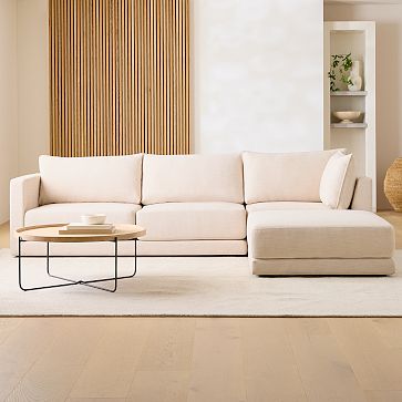 Melbourne 3-Piece Ottoman Sectional (116"–126") | West Elm