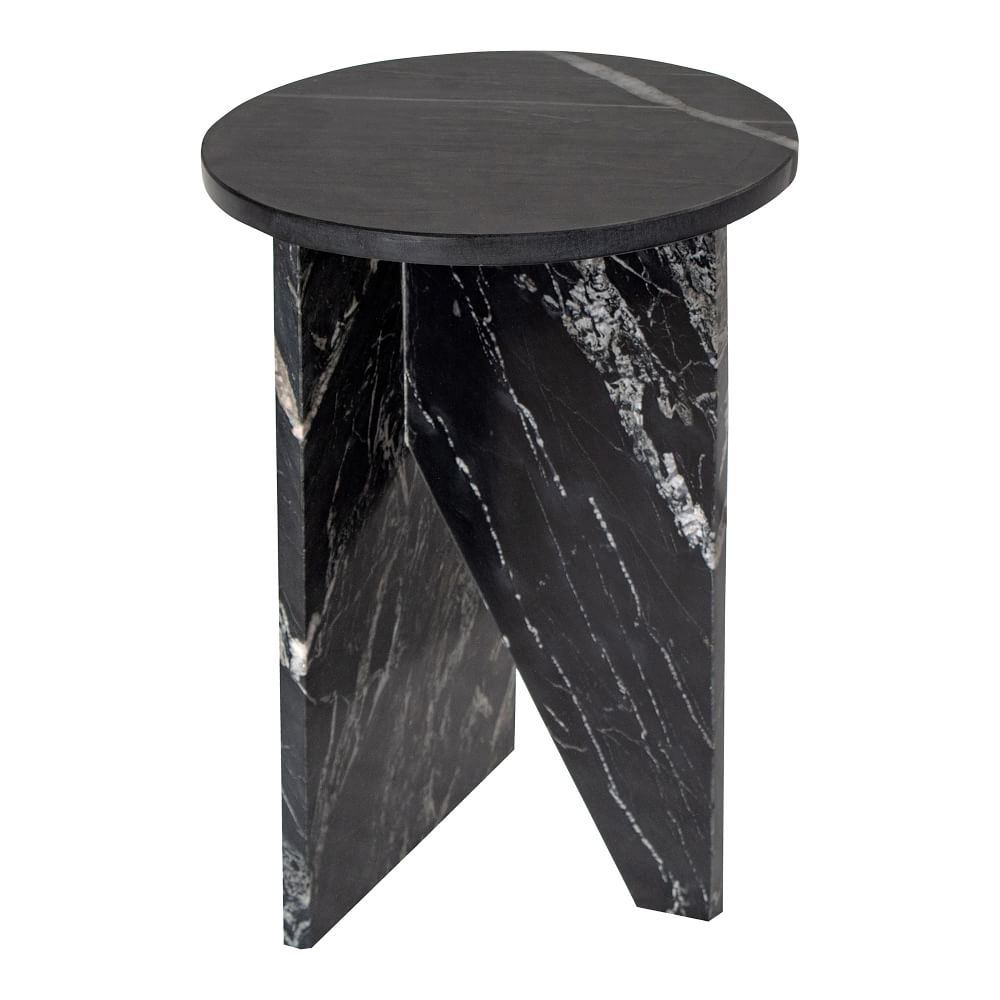 Angled Base Marble Side Table | West Elm