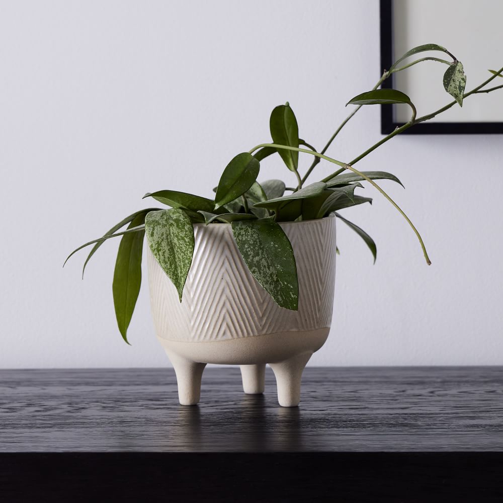 Homespun Stoneware Indoor/Outdoor Tabletop Planters | West Elm