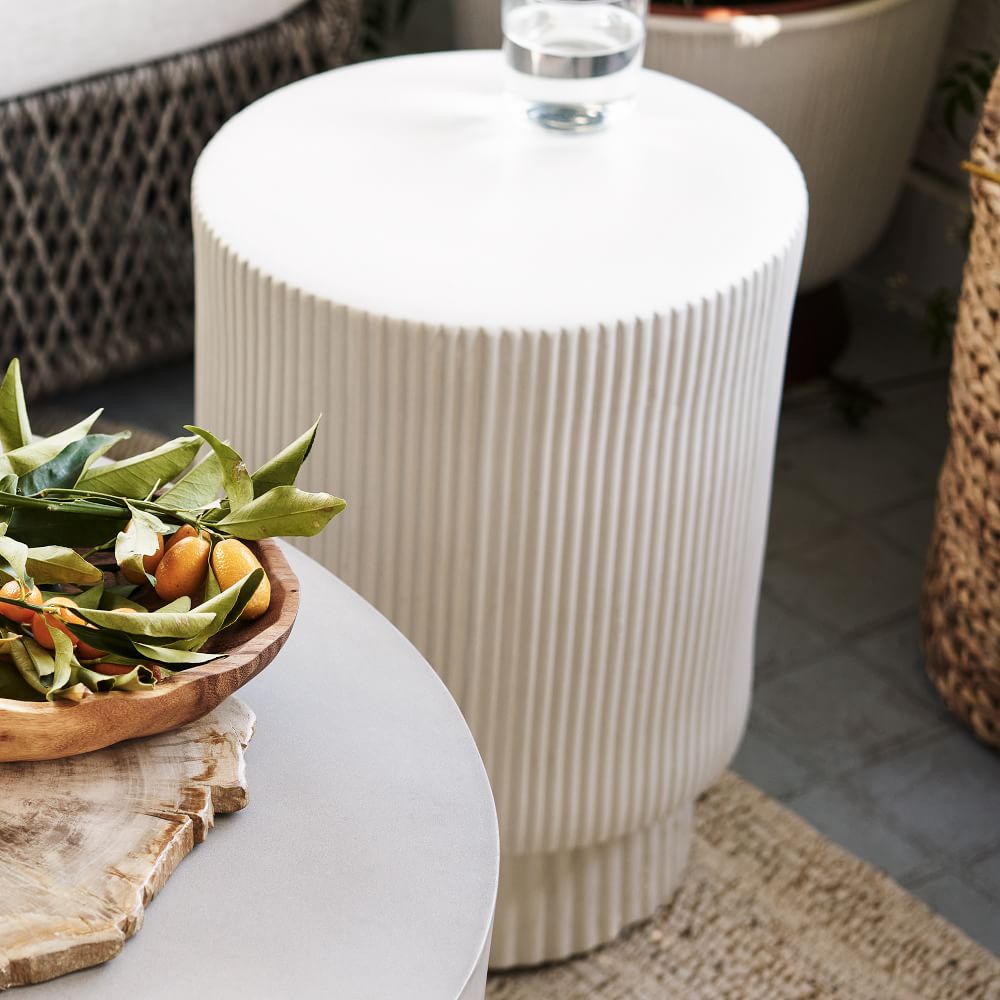 Fluted Side Table (13"–16") | West Elm